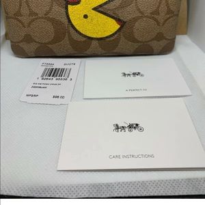 Coach | Bags | Coach Wristlet Signature Canvas Ms Pacman | Poshmark